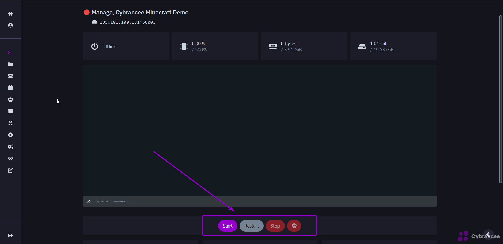 Using Pterodactyl Controls Cybrancee Knowledgebase