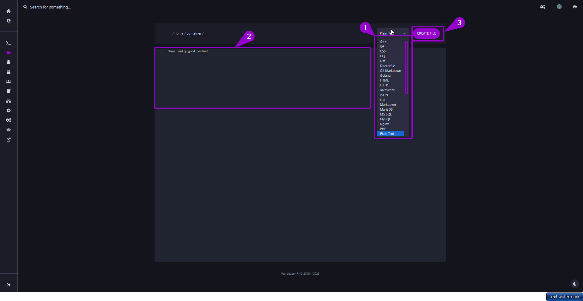 How to create a file in Pterodactyl - Cybrancee Knowledgebase