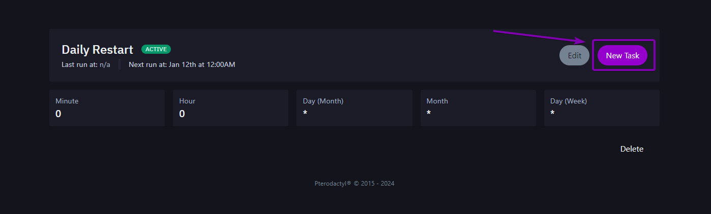 How to configure schedules in Pterodactyl - Cybrancee Knowledgebase