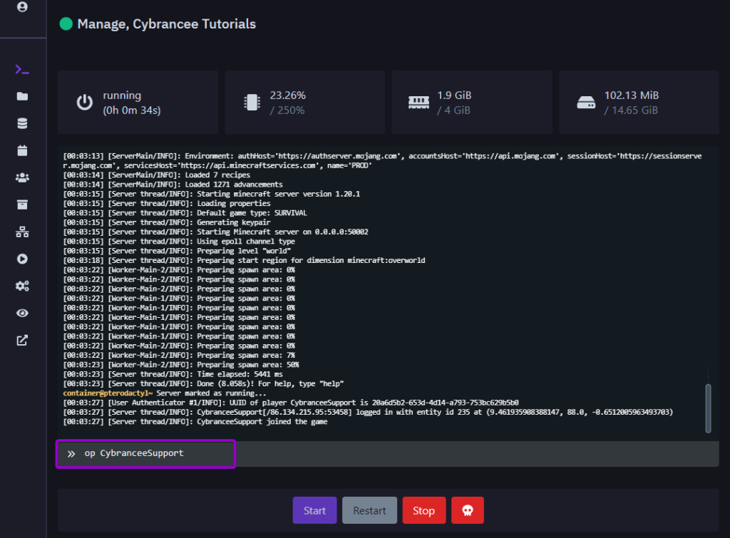 How to make a player OP (Operator) in Minecraft - Cybrancee Knowledgebase