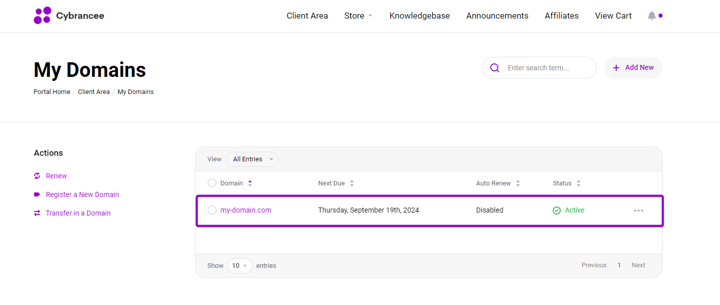How to Enable/Disable Domain Auto-Renew - Cybrancee Knowledgebase