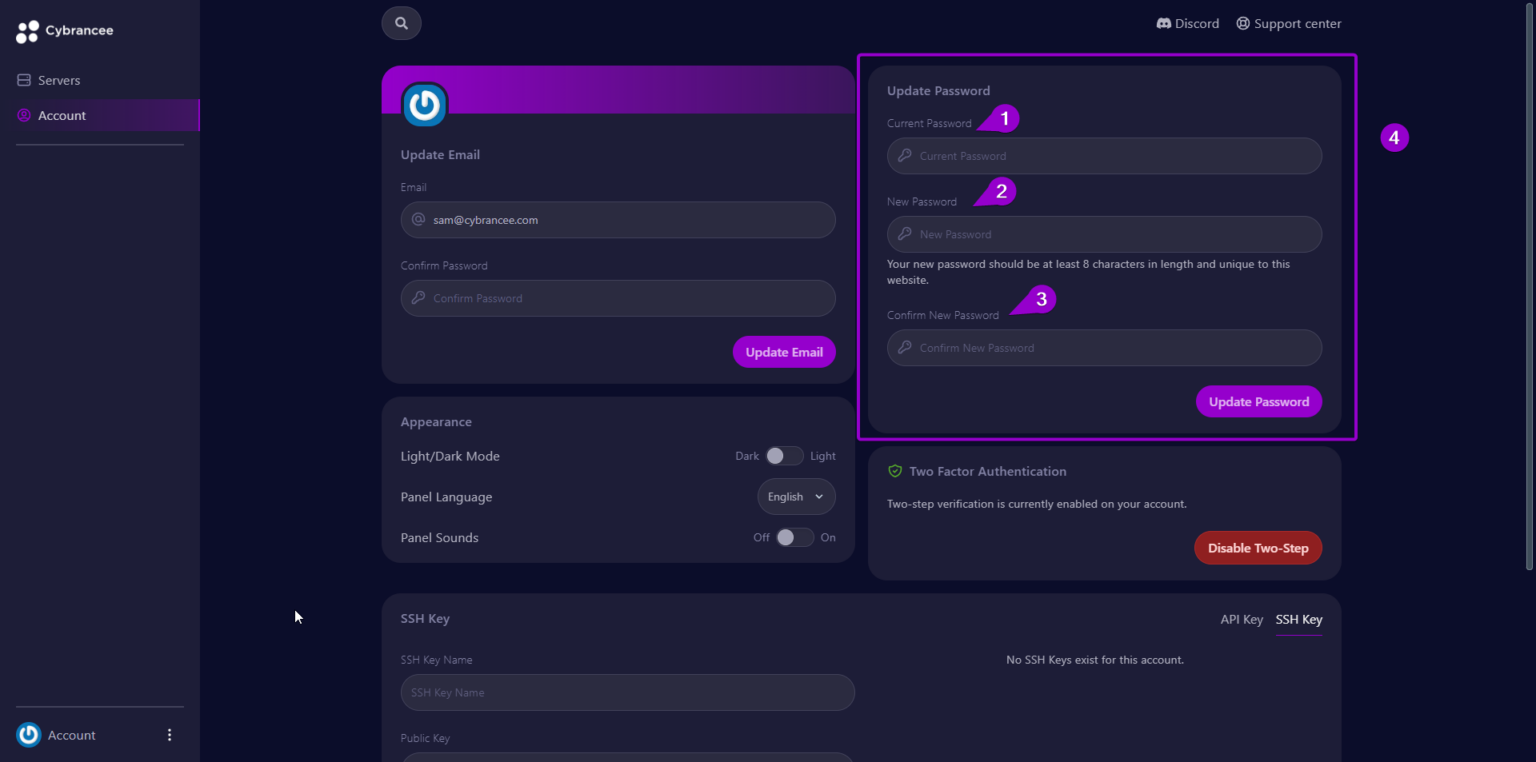 How To Reset Your Pterodactyl Password Cybrancee Knowledgebase