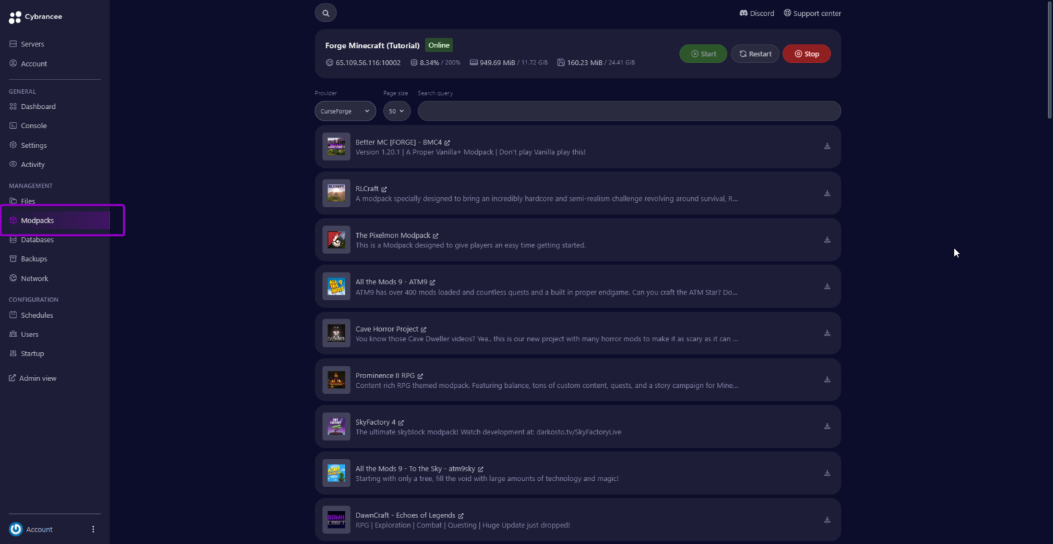 How to Host a Forge Minecraft Server - Cybrancee Knowledgebase