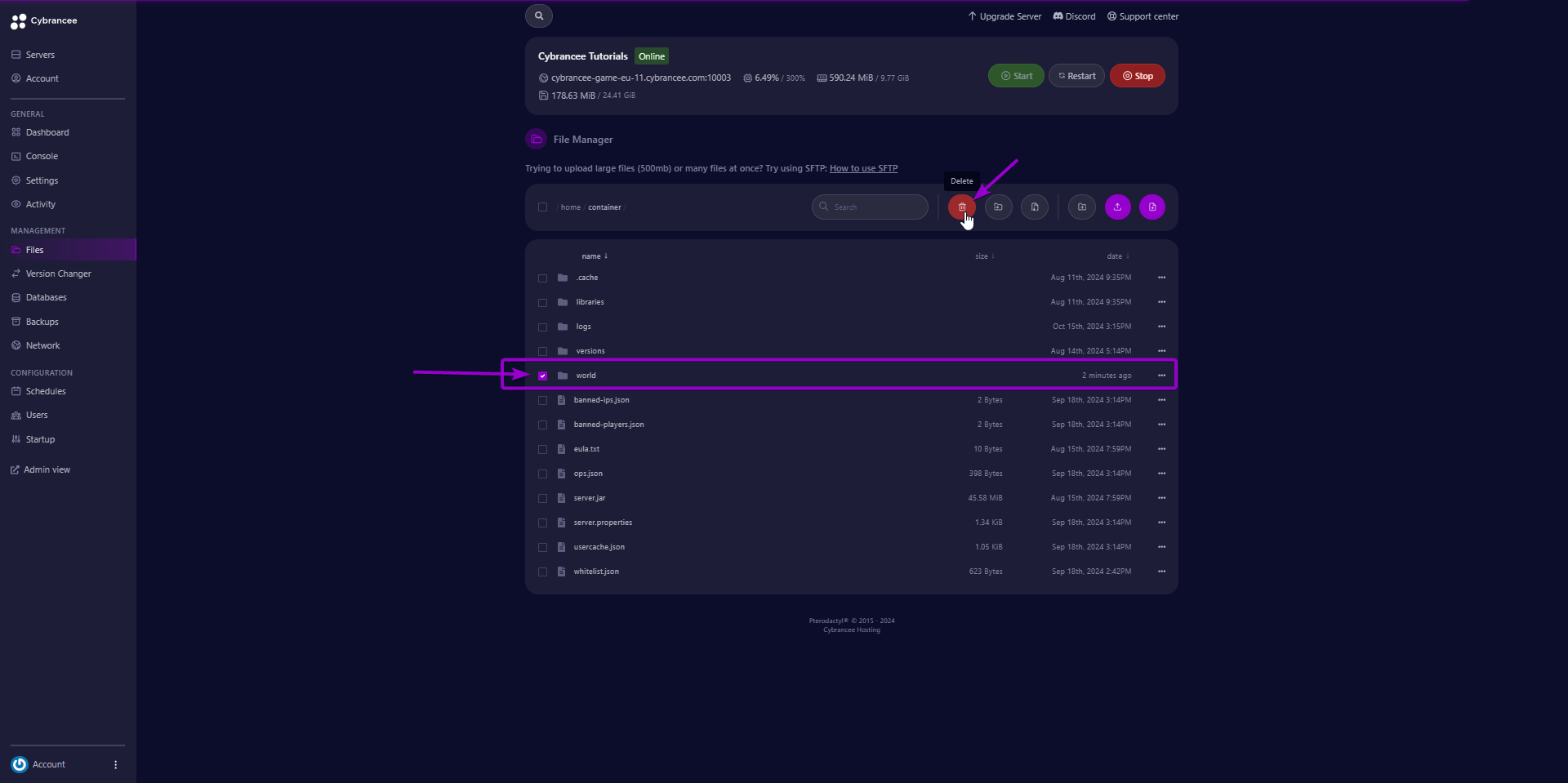 How to Upload Your Minecraft World - Cybrancee Knowledgebase