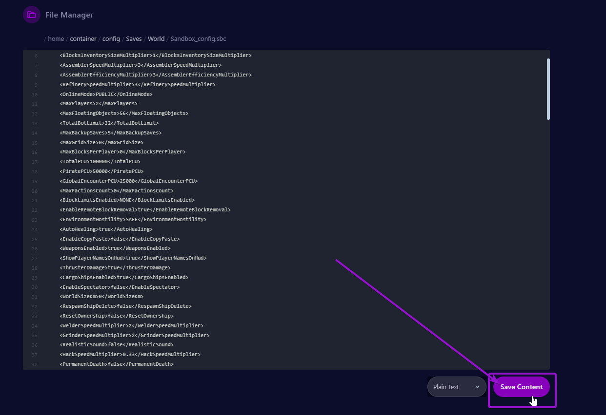 How To Remove The Pcu Limit On Your Space Engineers Server Cybrancee Knowledgebase