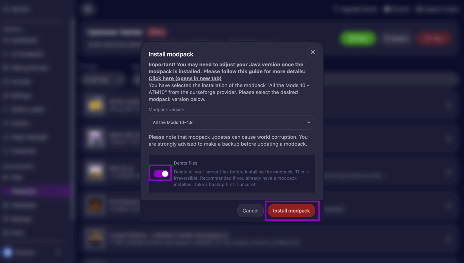 How to Install 'All the Mods 10' on Your Minecraft Server