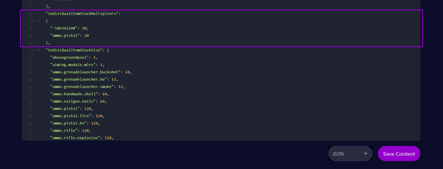 How to Increase Item Stack Limits in Your Rust Server