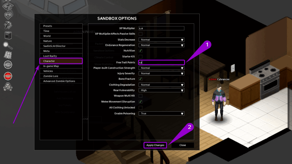 How to Change Starting Skill Points on Your Project Zomboid Server