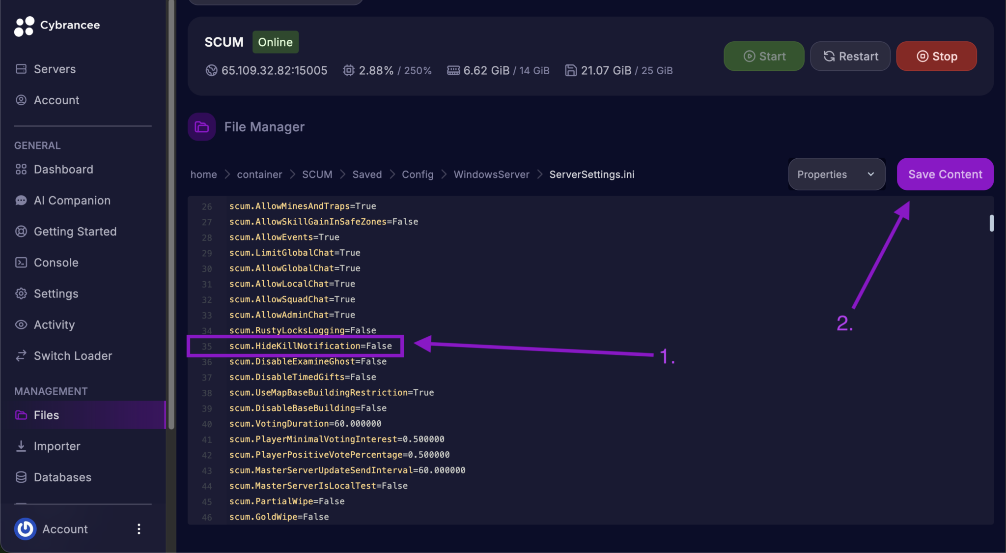 How To Enable or Disable Kill Notifications on Your SCUM Server